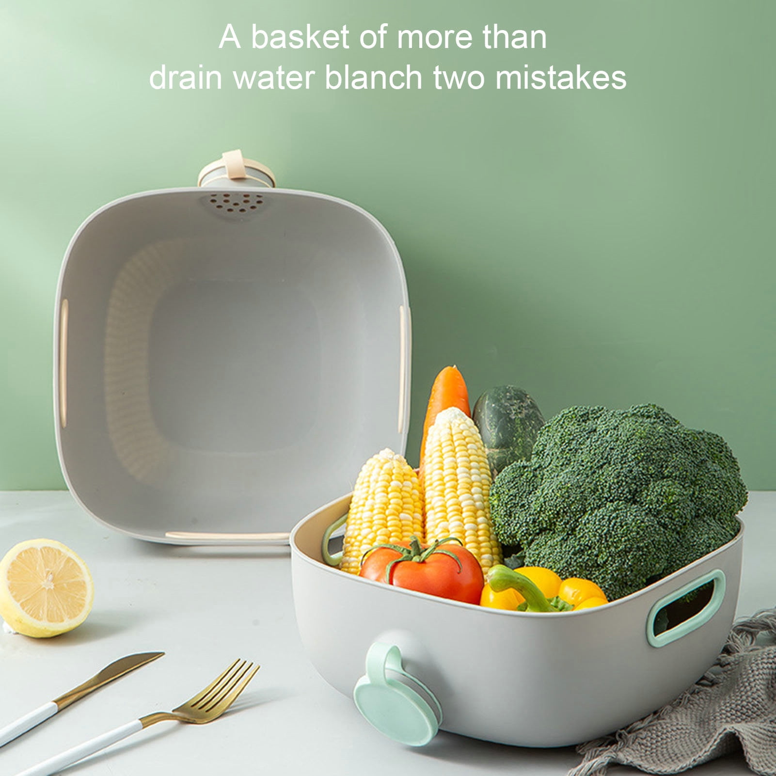 Drain Basket Efficiently Clean with Drainage Hole Hollow Handle Multi ...