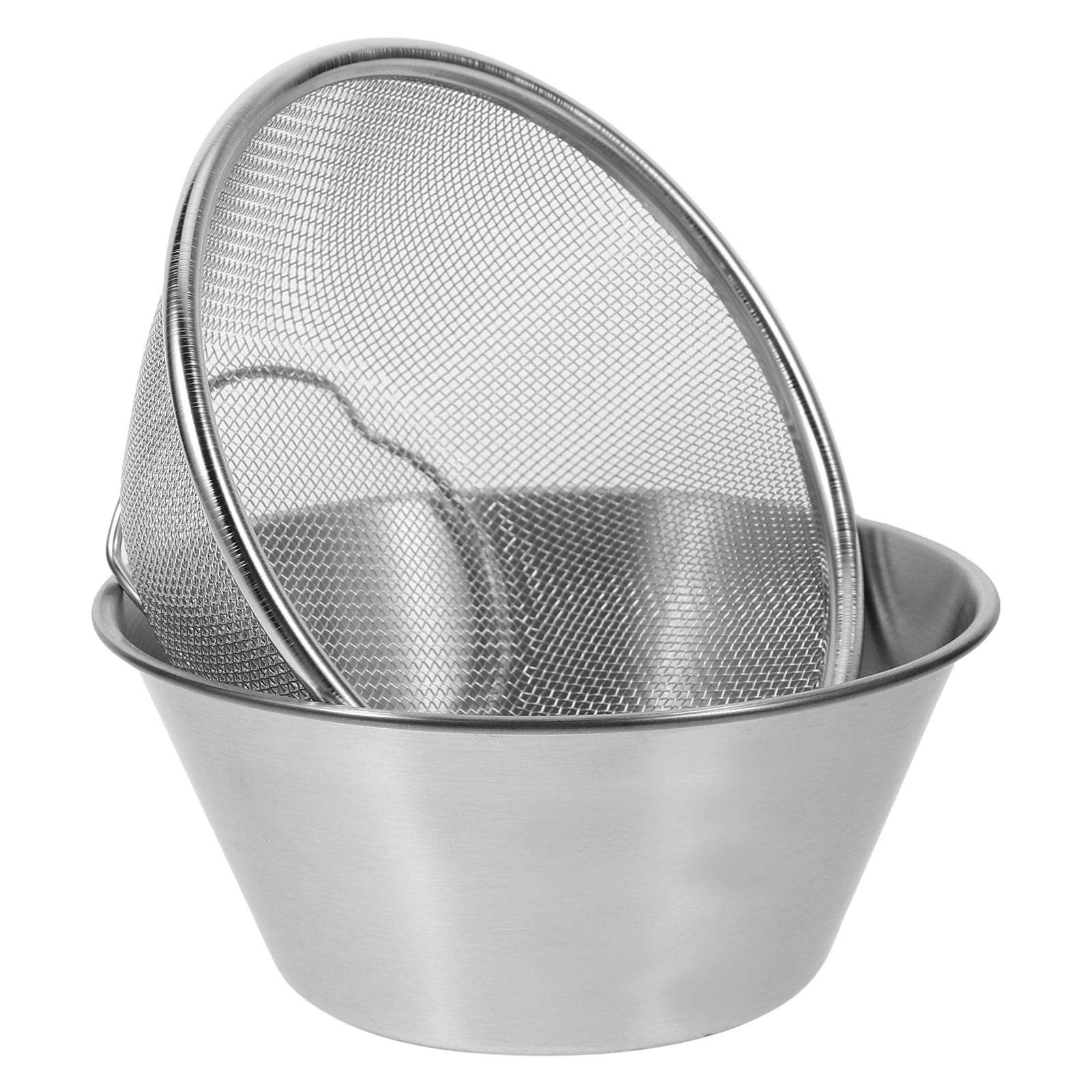 Drain Basket Sifter Wicker Fruit Bowl Mini Serving Bowls Silver ...