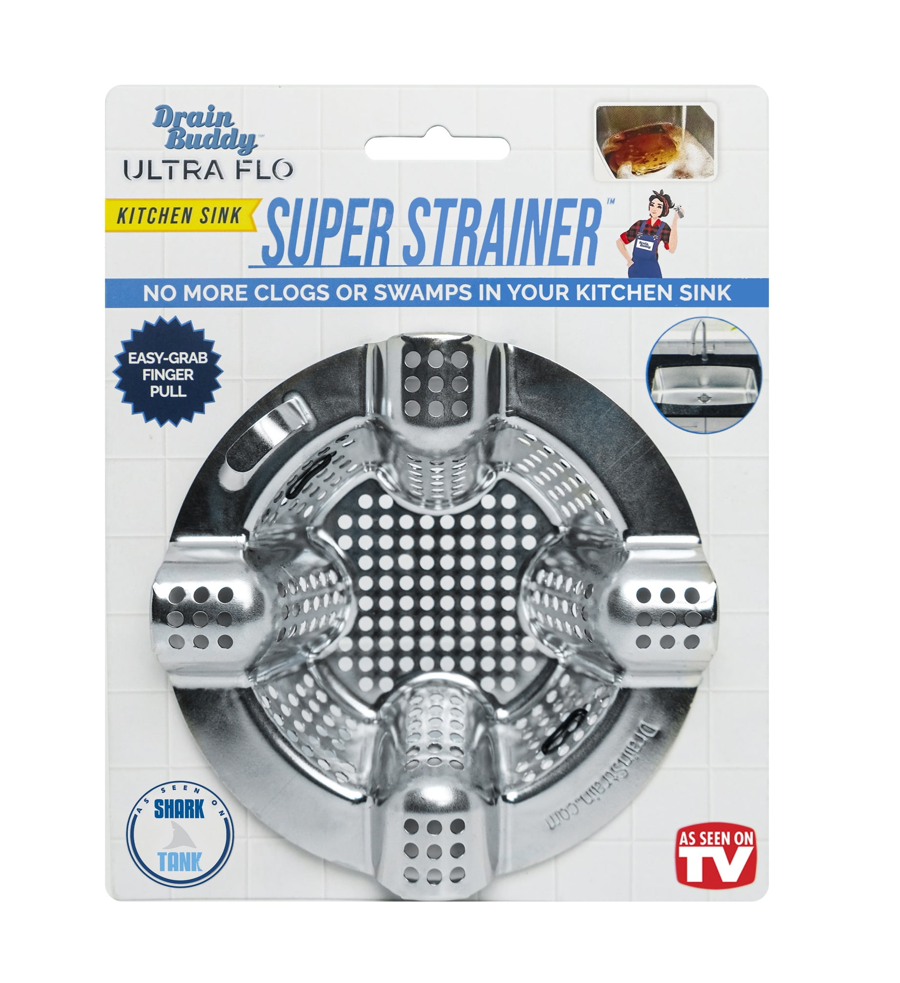 Drain Buddy Kitchen Sink Super Strainer - Walmart.com