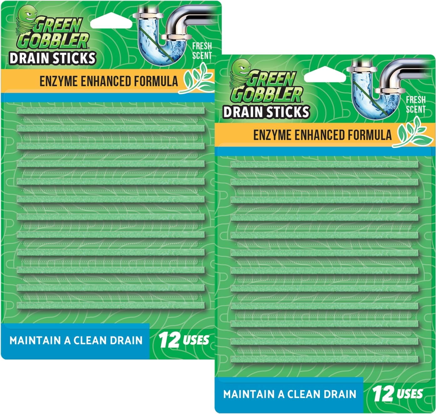 Drain Cleaner & Deodorizer FRESH SCENT Sticks for Toilet Tanks, Sinks ...