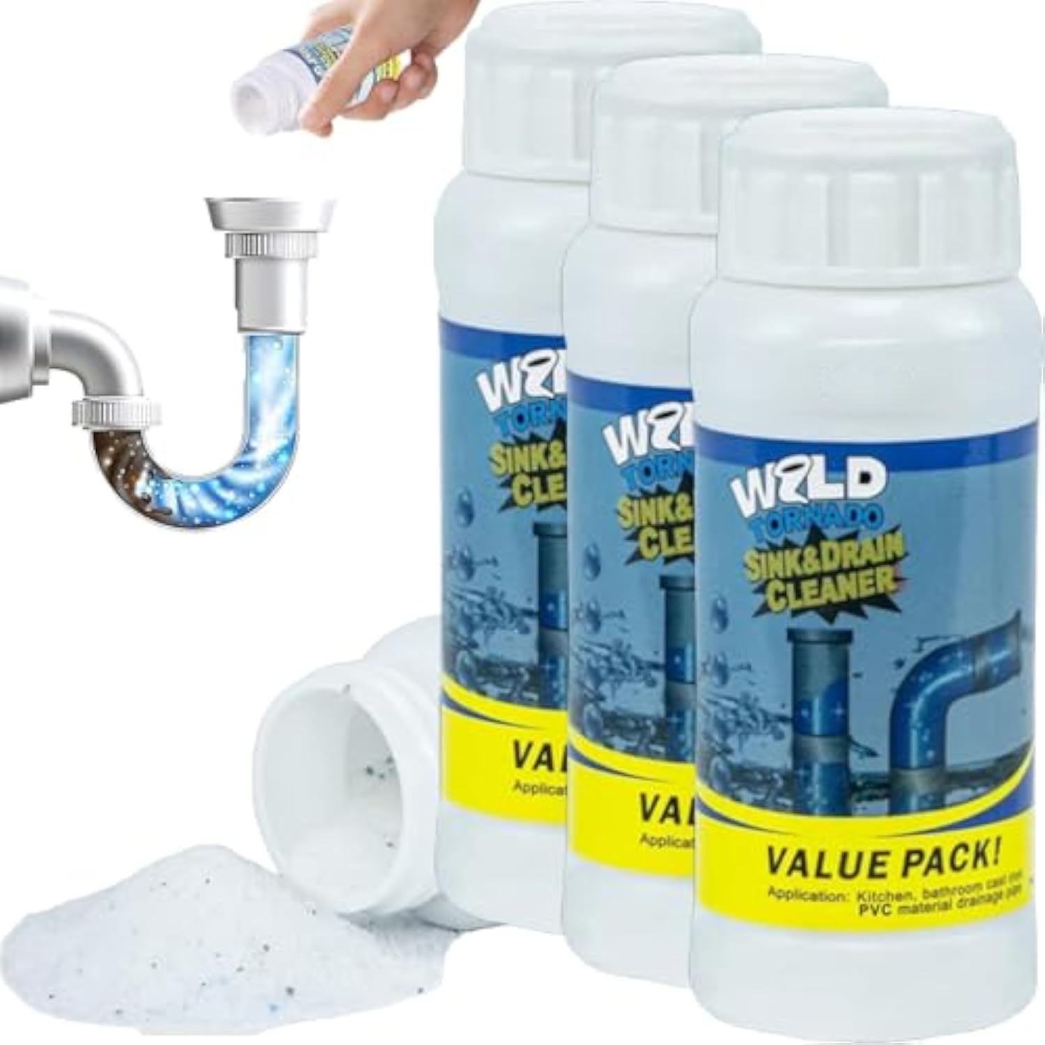 Drain Cleaner, Drain Powder, Foam Cleaner, Powerful Sink and Drain ...