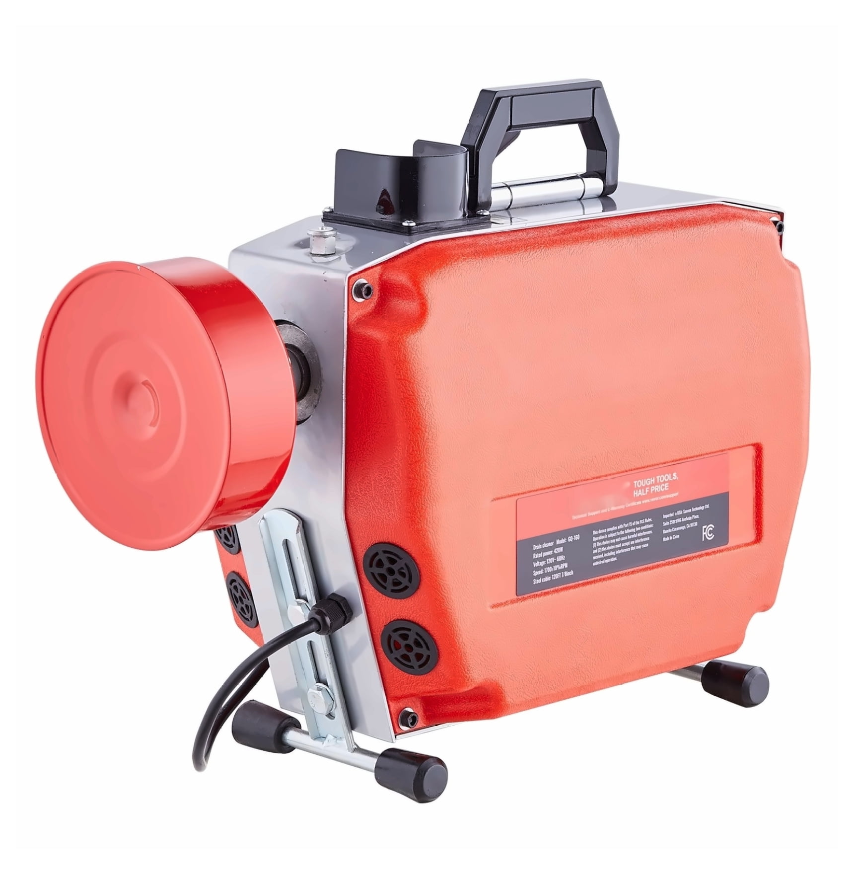 Drain Cleaner Machine 120FT x 7/8", 420W Sewer Snake Auger - Manual ...