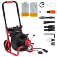 Drain Cleaner Machine 75ft x 1/2“, 370W Electric Drain Auger ...