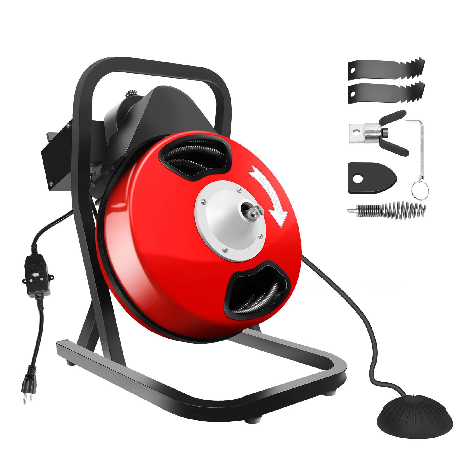 Drain Cleaner Machine Electric Drain Auger Snake 50 Feet 1/2 Inch Solid ...