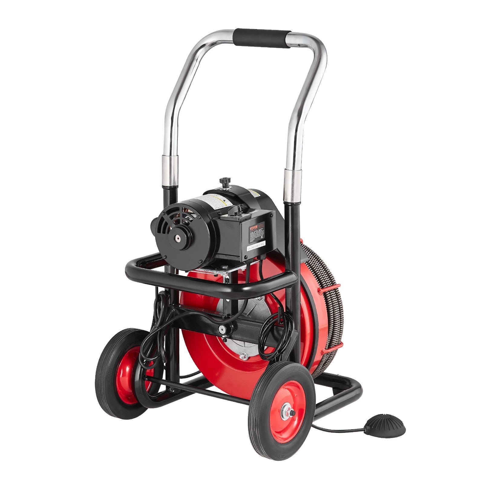 Drain Cleaner Machine Electric Drain Auger 100FT x 1/2 In Auto Feed ...