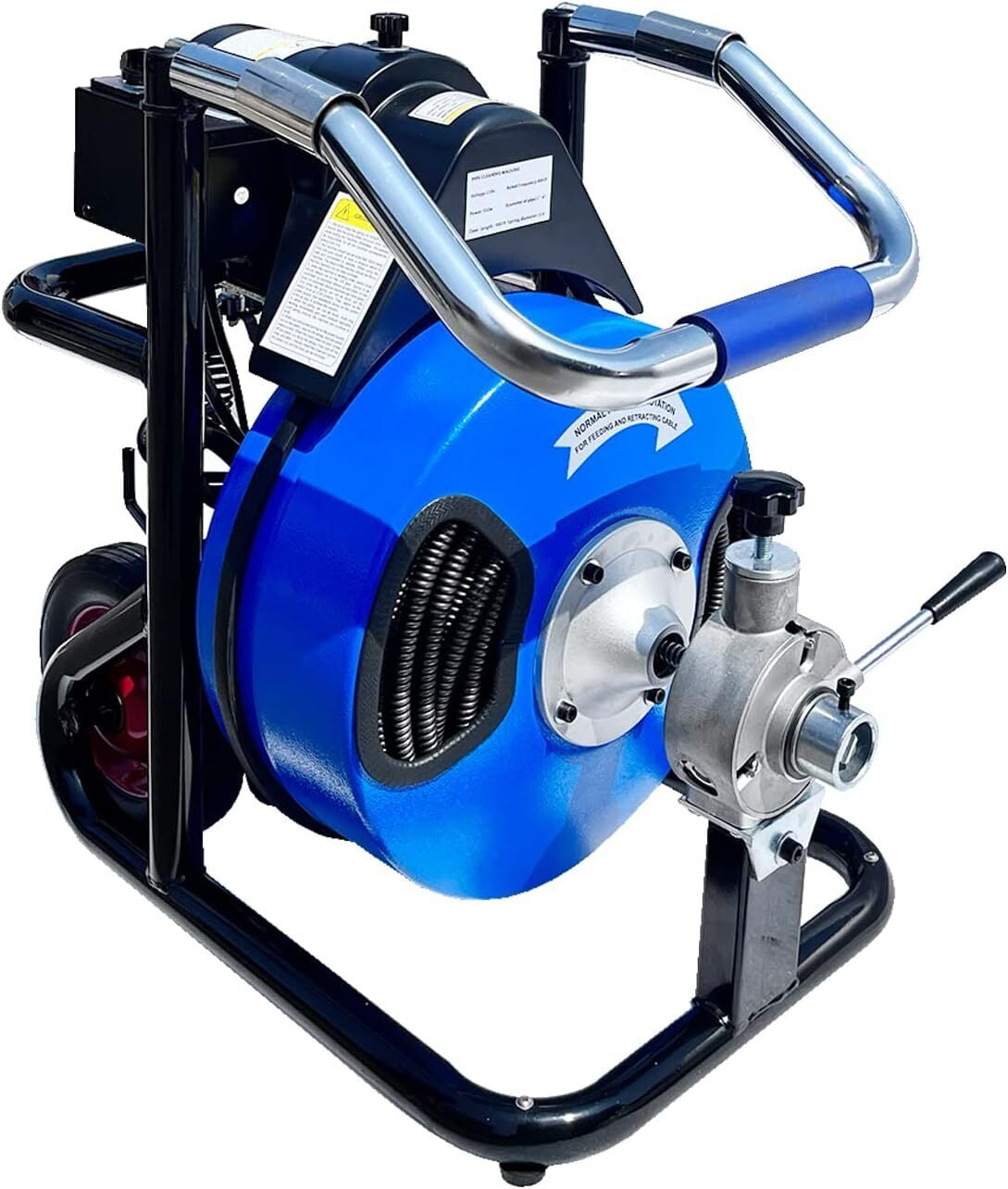 Drain Cleaner Machine Electric Drain Auger Cleaning 100FT x 1/2 In W/ 4 ...