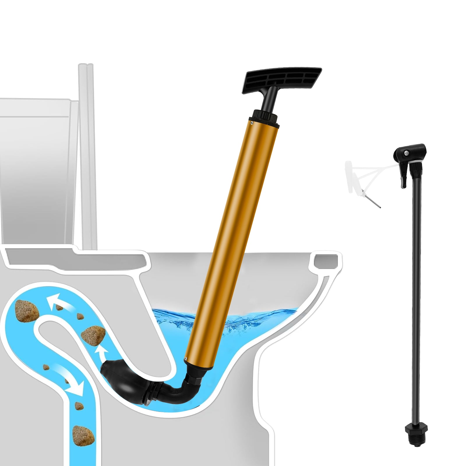 Drain Cleaner Pump Easy to Use Pipe Cleaning Pump Tool Verstaile New ...