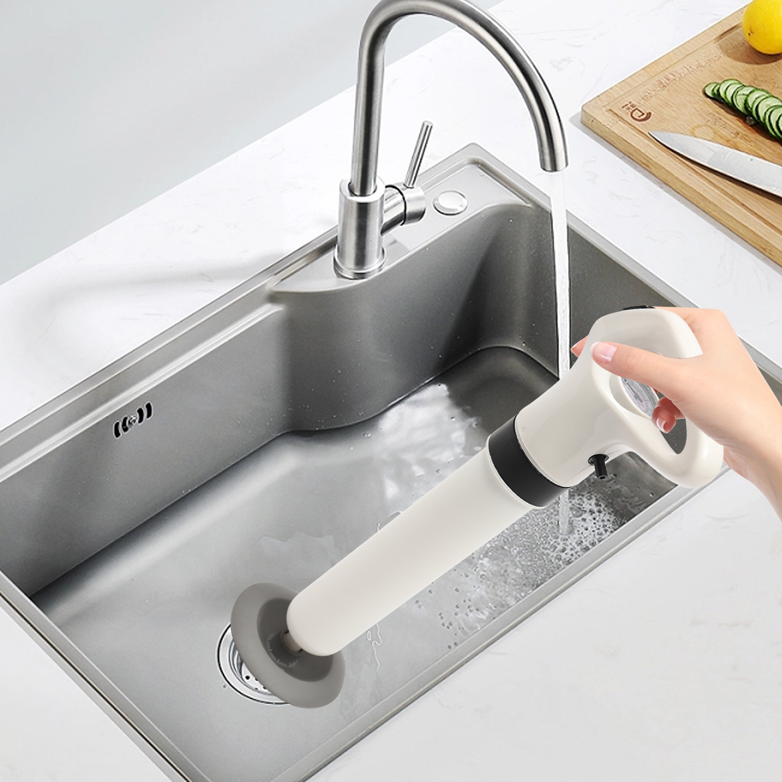 Drain Cleaner with Pump, 6 Bar Air Pressure, Balloon Expansion ...