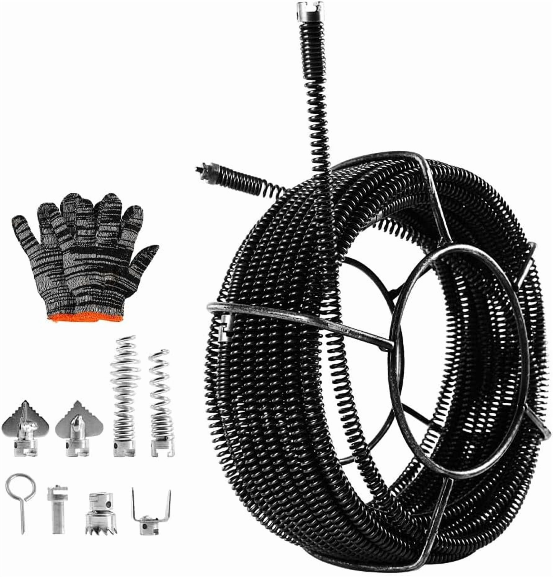 Drain Cleaning Cable 60 Feet x 5/8 Inch Hollow Core Cable Sewer Cable ...