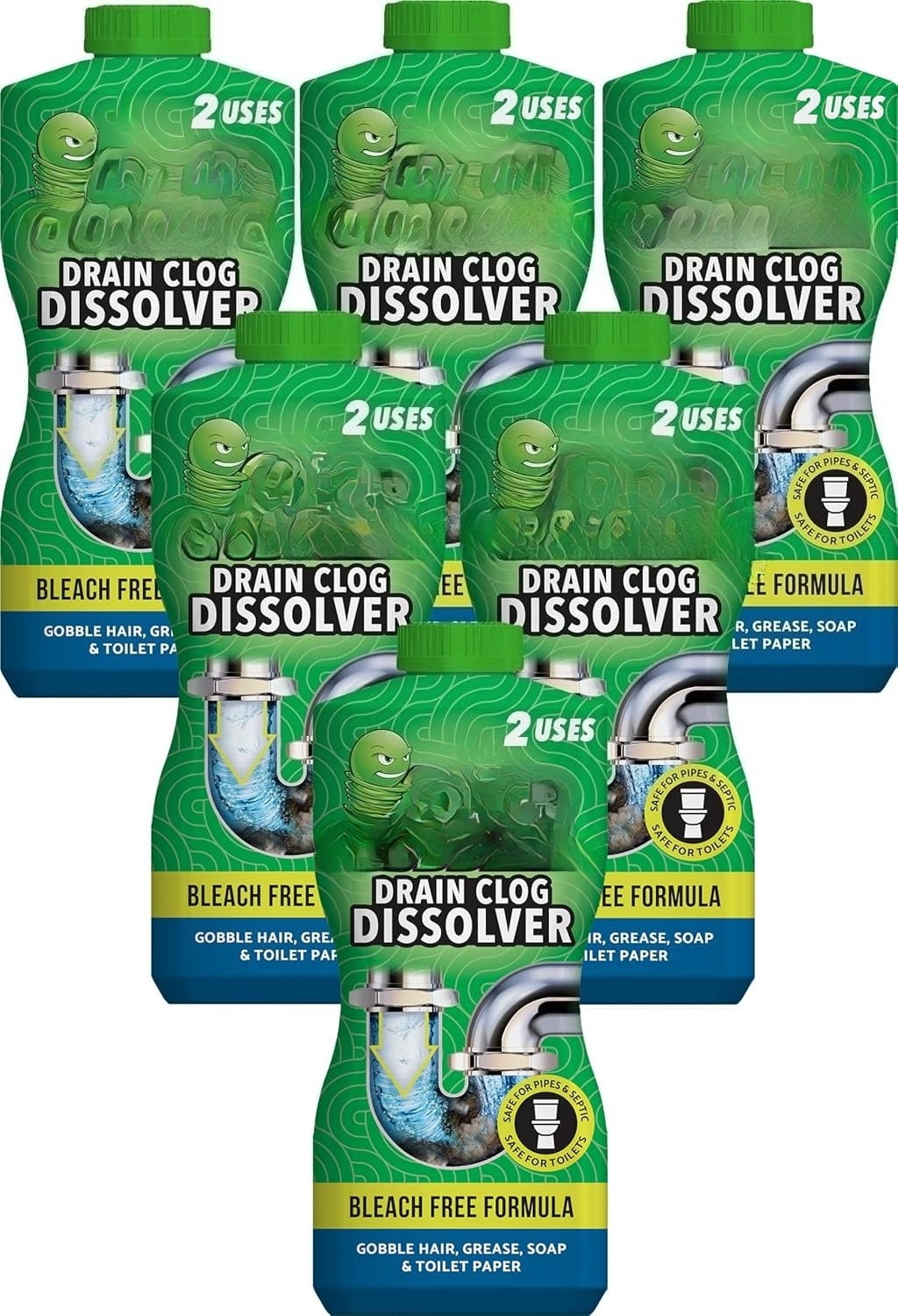 Drain Clog Dissolver | Powerful Liquid Drain Opener & Toilet Clog ...