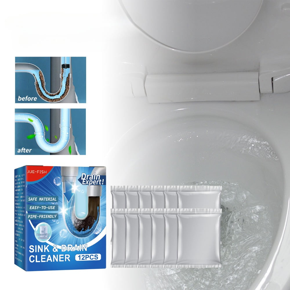 Drain Clog Remover 12 Packs Fast Acting Drain Cleaner Powders for ...