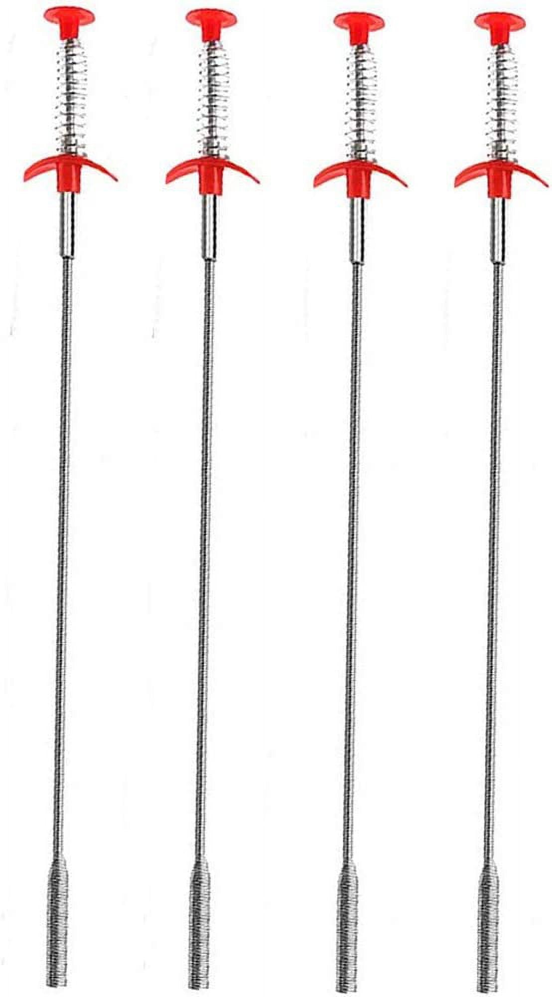 Drain Clog Remover, 4pcs Stainless Steel Hair Catcher Clog Remover 23.6 ...