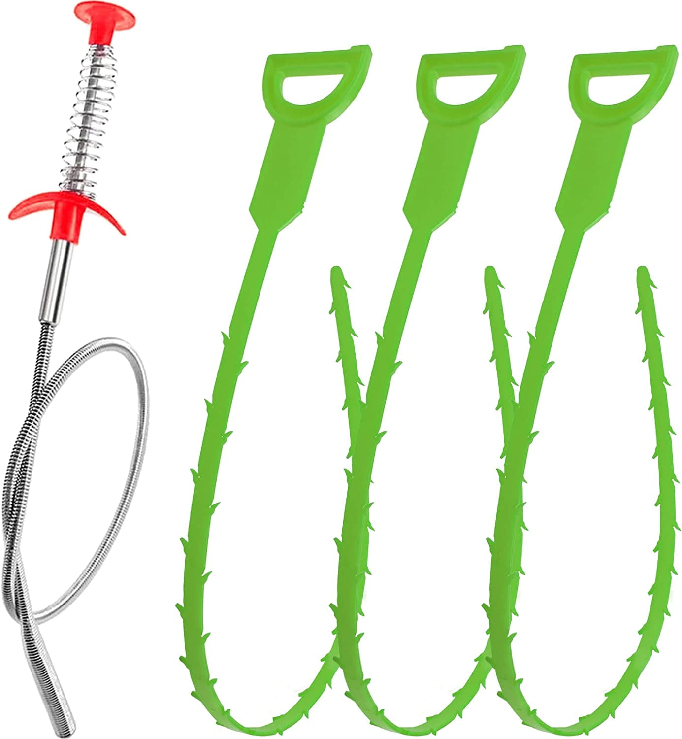 Drain Clog Remover Cleaning Tool Pipe Snake Shower drain with 25 Inch 3 ...