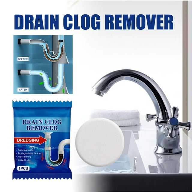 Drain Clog Remover And Drain Cleaner Powder Drain Maintenance Breaks Down Grease Paper Fat
