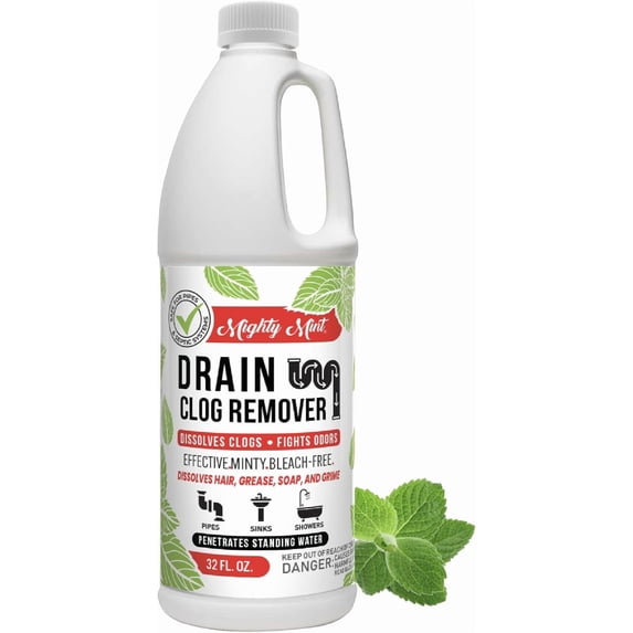 Drain Clog Remover, Safe for Pipes and Septic, Dissolves Hair & Grease ...