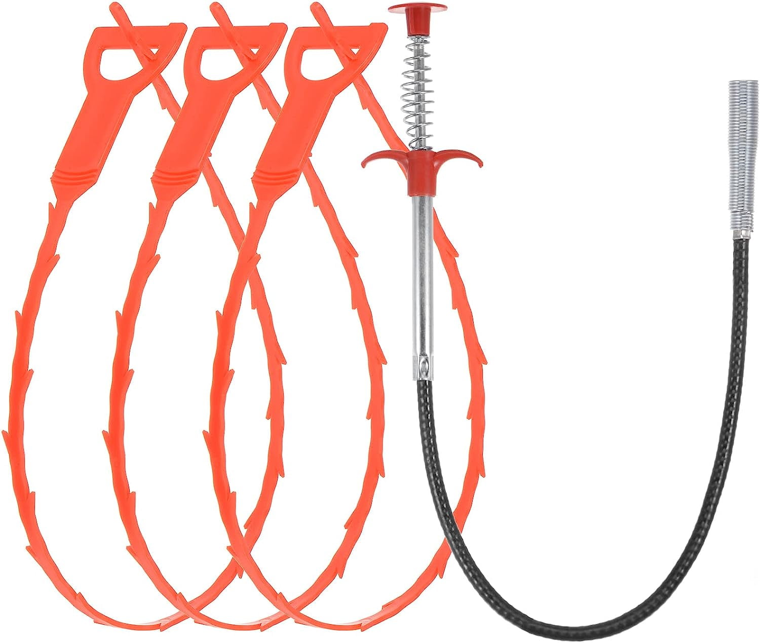 Drain Clog Remover Tool 24inch Sewer Cleaning Hook Stainless Steel ...