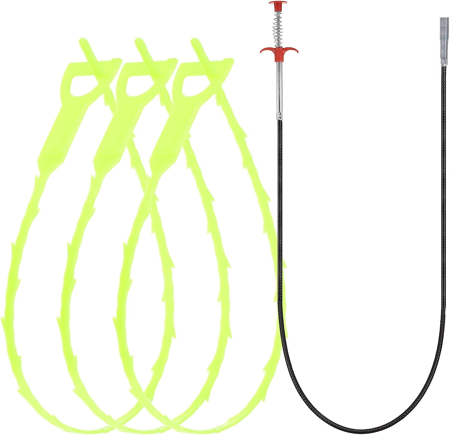 Drain Clog Remover Tool 35inch Sewer Cleaning Hook Stainless Steel ...