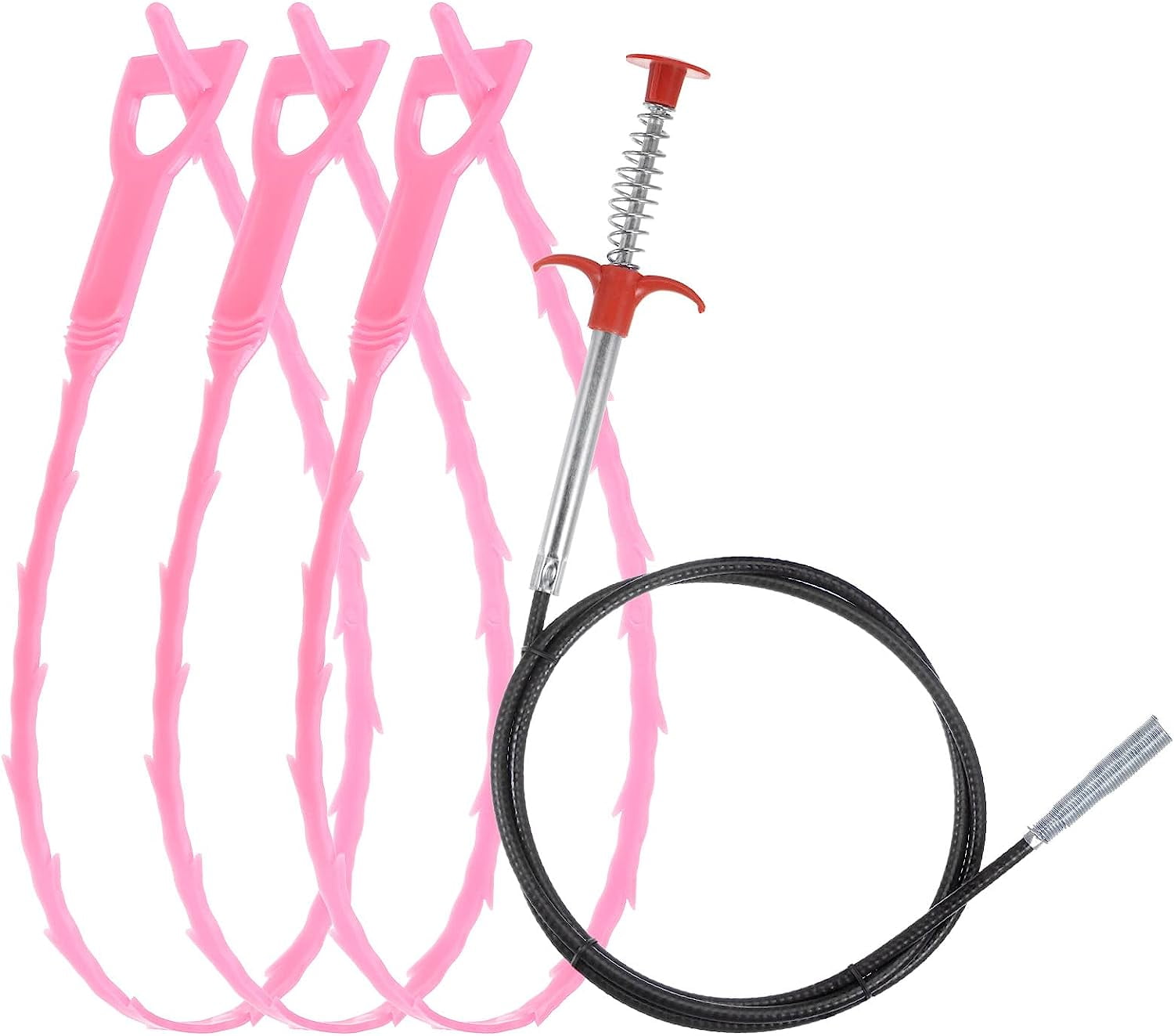 Drain Clog Remover Tool 63inch Sewer Cleaning Hook Stainless Steel ...