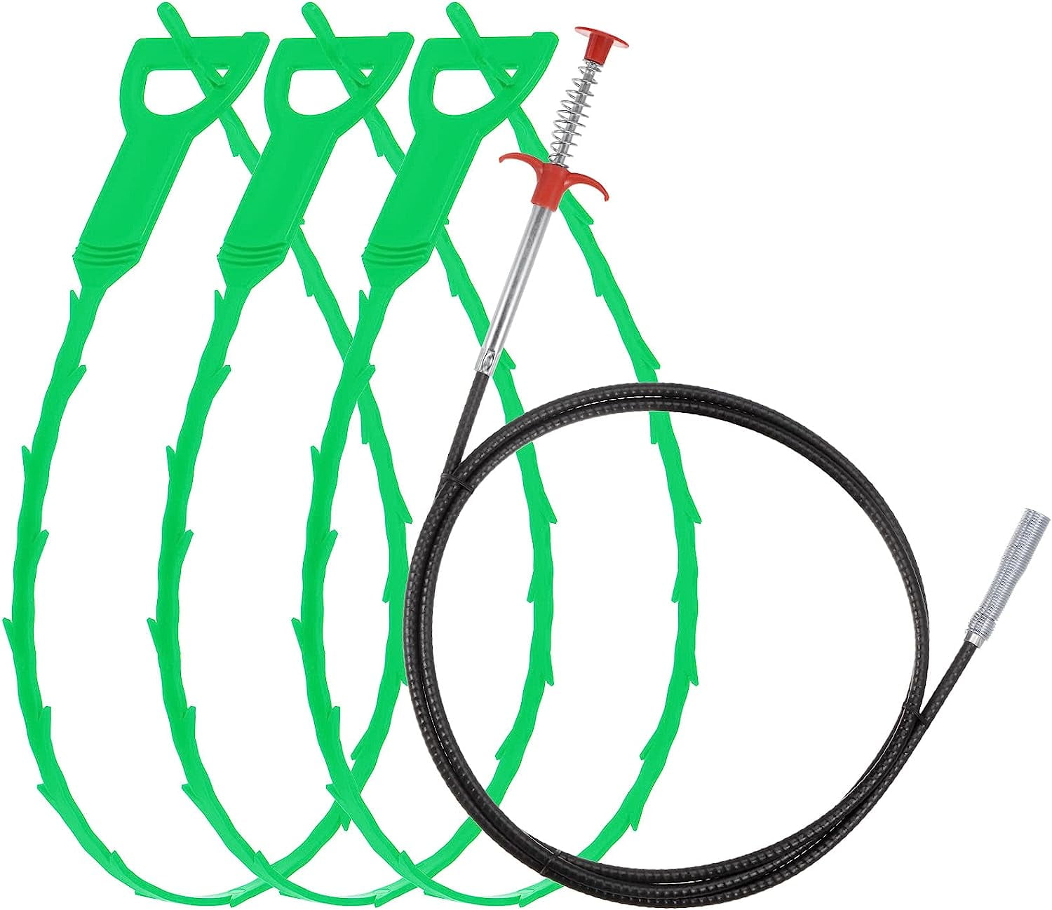 Drain Clog Remover Tool 80inch Sewer Cleaning Hook Stainless Steel ...