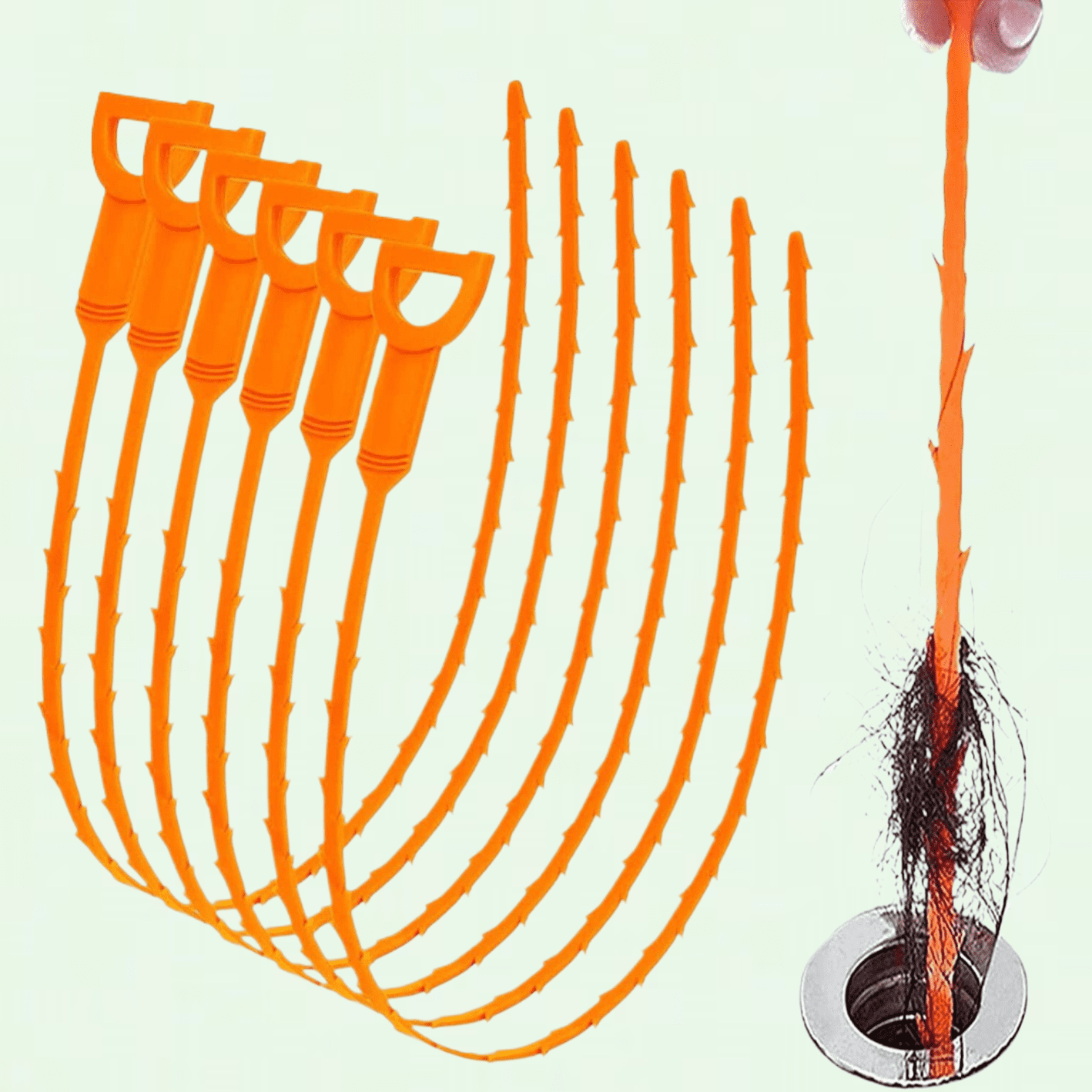 Drain Clog Remover Tool, Snake for Sewer Kitchen Sink Bathroom Tub ...