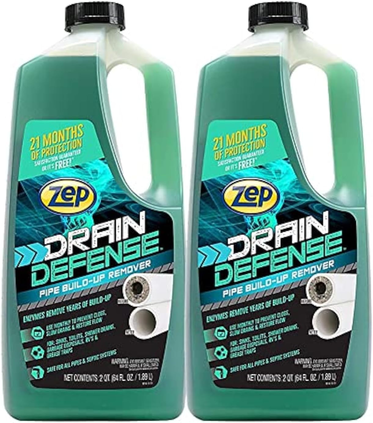 Drain Defense Pipe Build-Up Remover - 64 oz (Case of 2) ZLDC648 ...