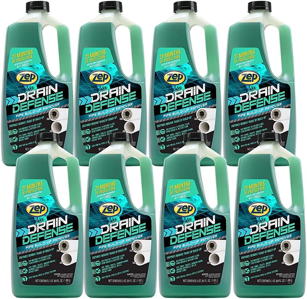 Drain Defense Pipe Build-Up Remover - 64 oz (Case of 8) ZLDC64 ...