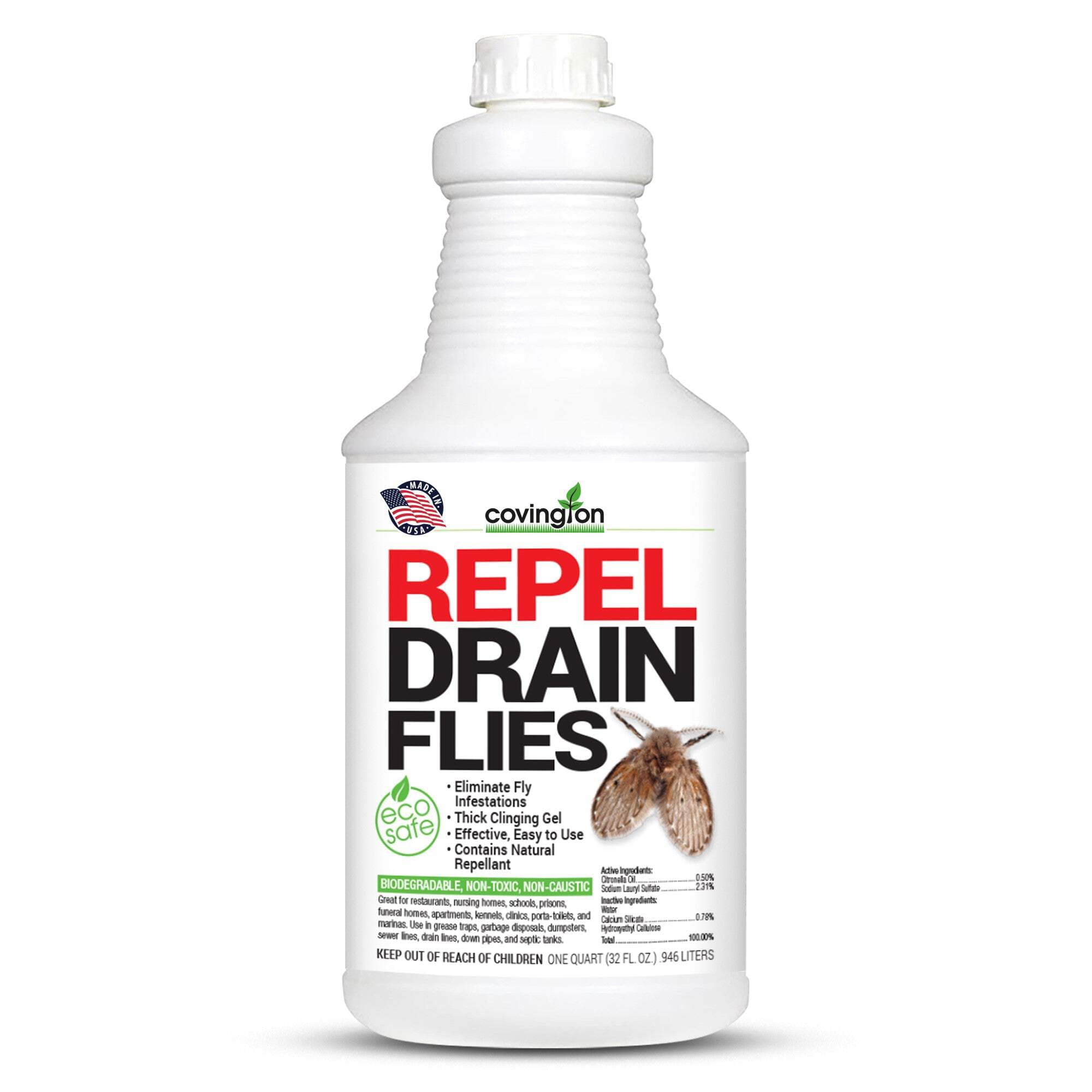Covington Naturals Drain Fly Repellent, Thick Citronella Gel, Rid Flies ...