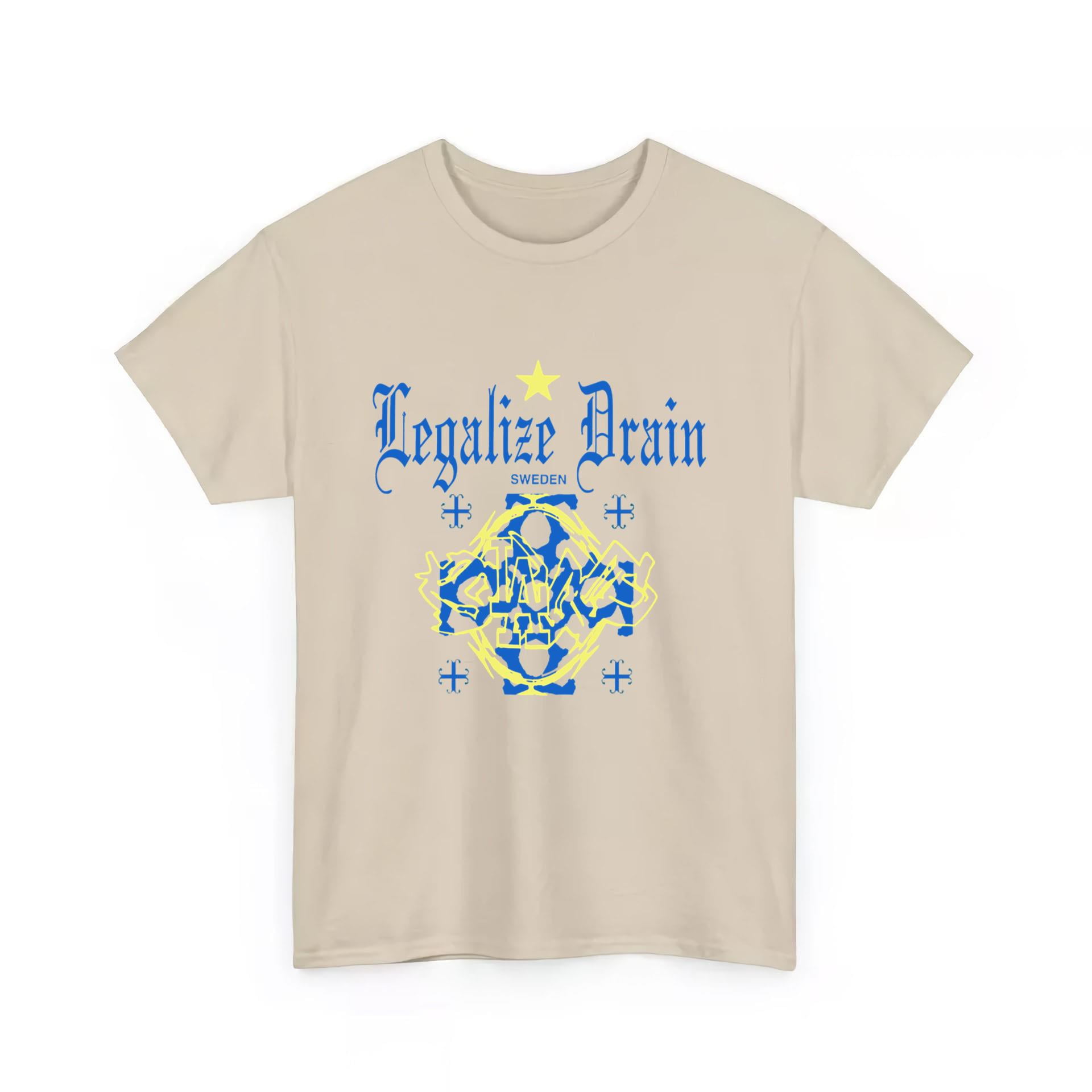 Drain Gang Legalize Drain T-Shirt Tee Bladee Ecco2k Yung Lean Sadboys ...