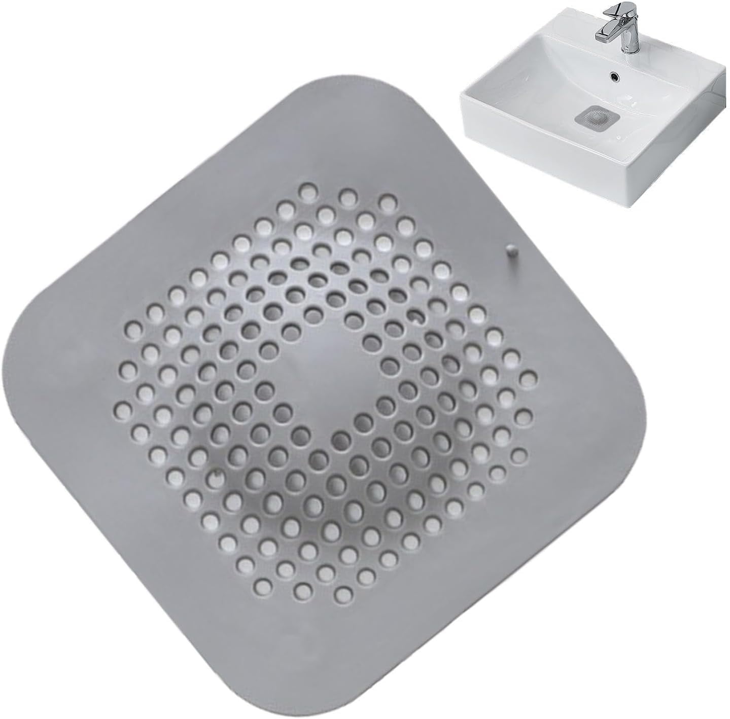 Drain Hair Catcher,Hair Trapper for Shower Drain - Silicone Suction Cup ...