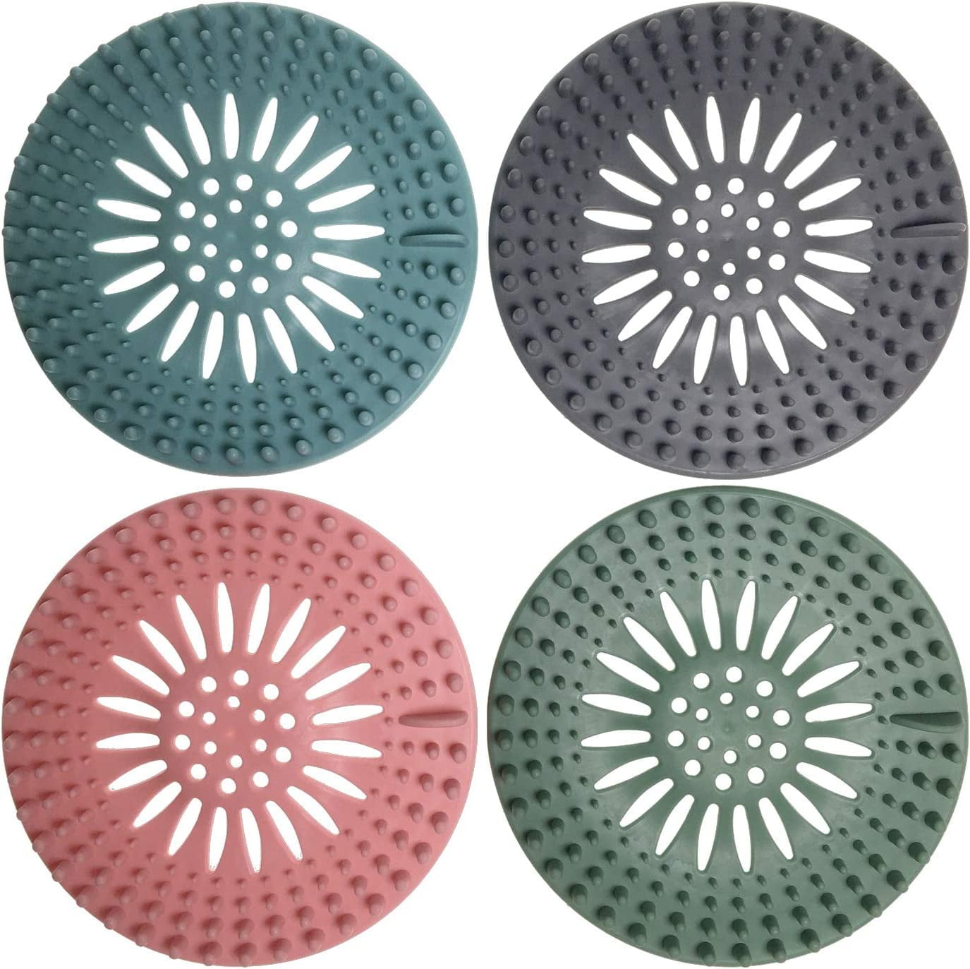 Drain Hair Catcher Shower Drain Cover Silicon Shower Drain Hair Trap ...