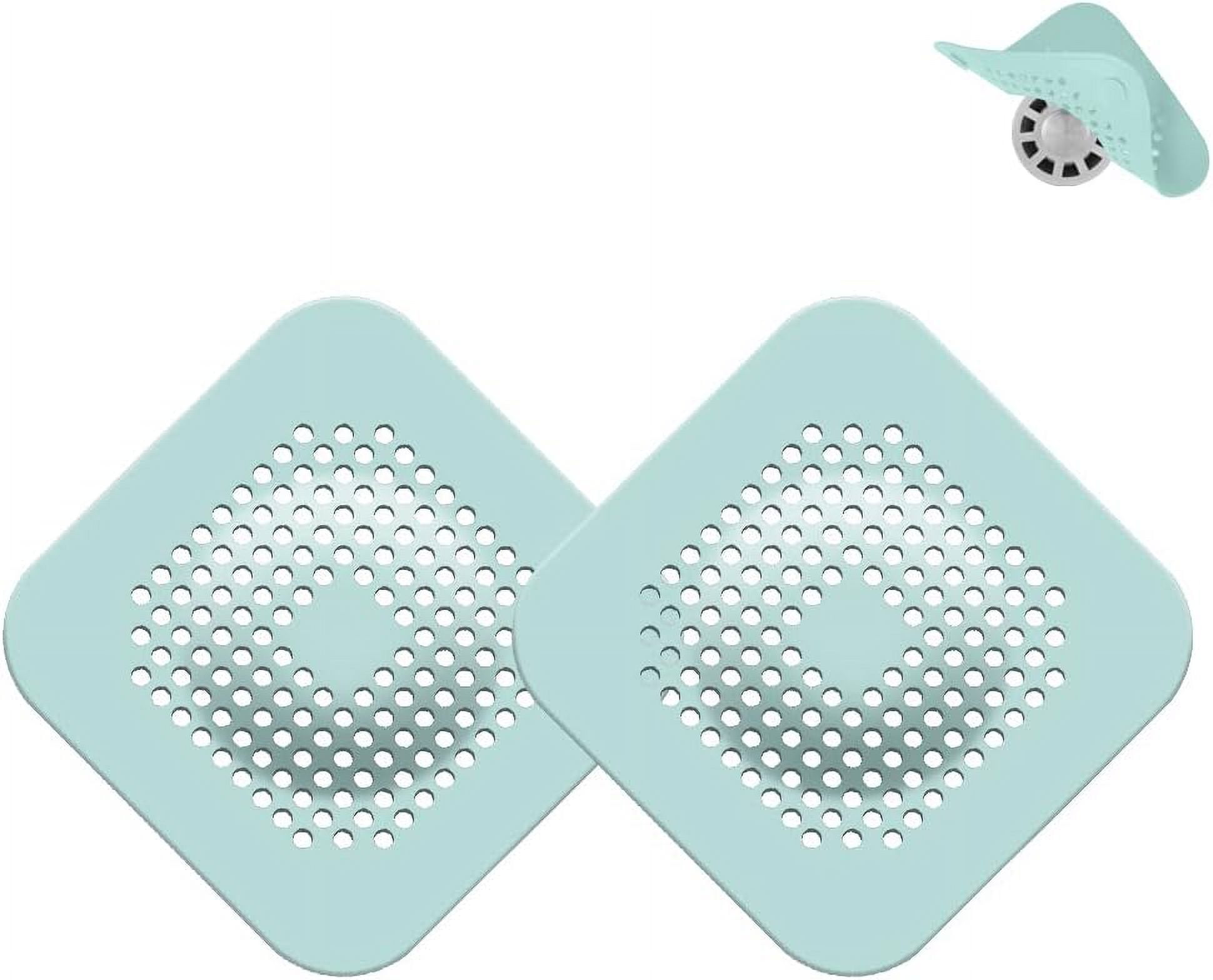 Drain Hair Catcher, Square Raised Drain Cover for Shower, Easy to ...