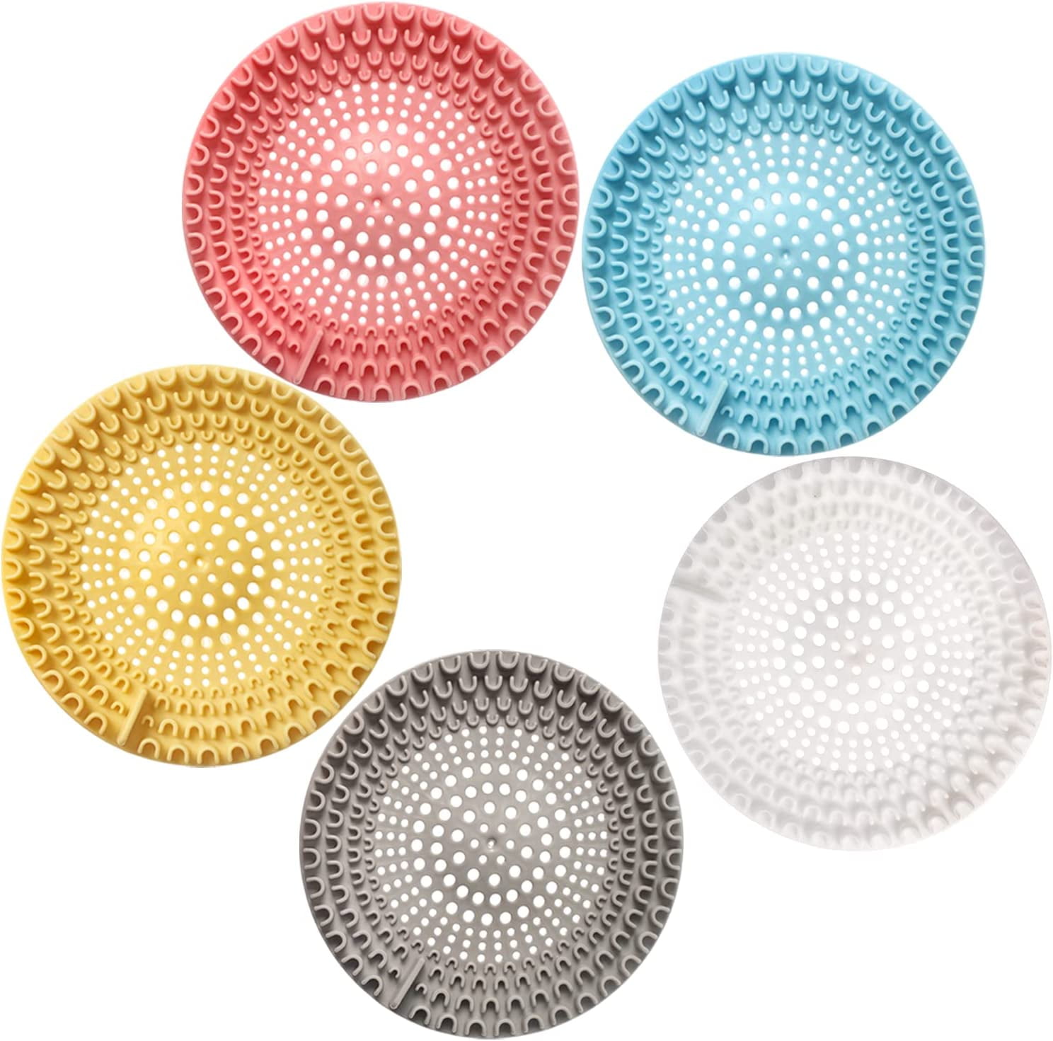 HOMEFAVE, Silicone Drain Catches, 5-piece set, fits standard drains ...