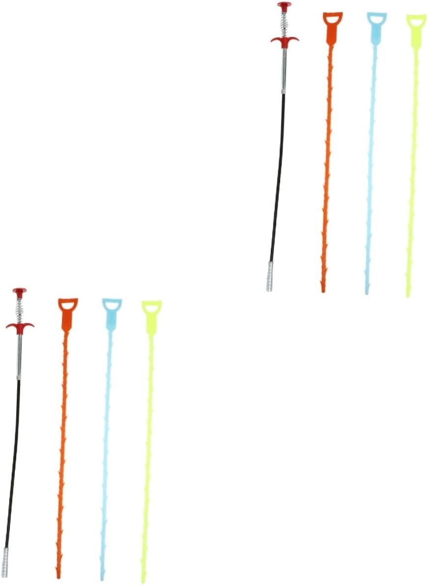 Drain Hair Grabber 2 Sets Pipe Remover Supply Drains Cleaning Snake ...