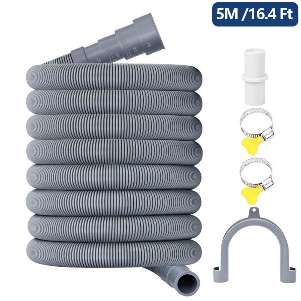 Drain Hose Extension Set Universal Washing Machine Hose 5-16ft, Include ...