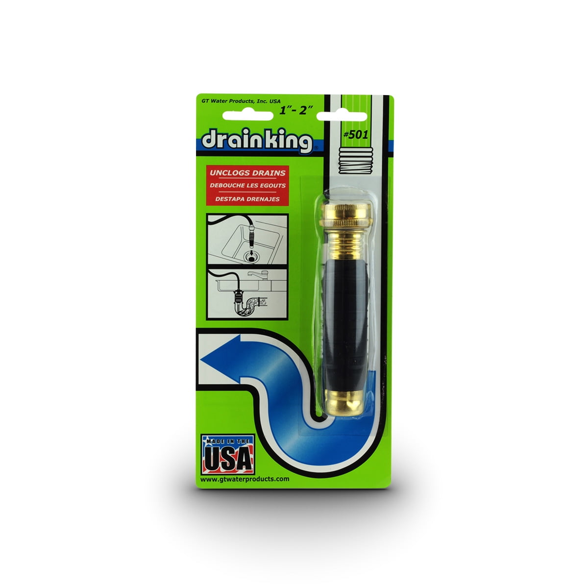 Drain King 501: Eco-Friendly Cleaner for Bathroom Sinks, Showers, and ...