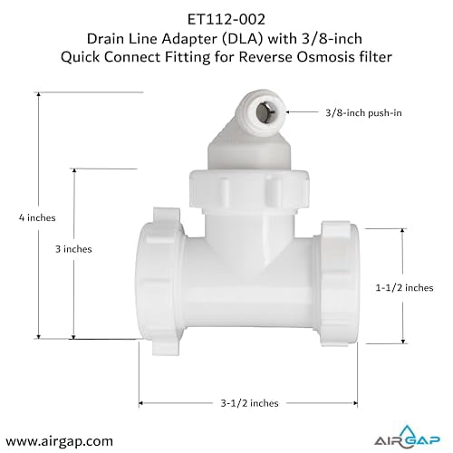 Drain Line Adapter (DLA) with 3/8-inch Quick Connect Fitting for ...