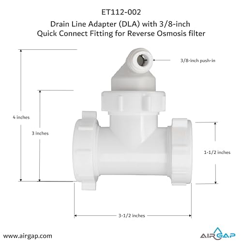 Drain Line Adapter (DLA) with 3/8-inch Quick Connect Fitting for ...