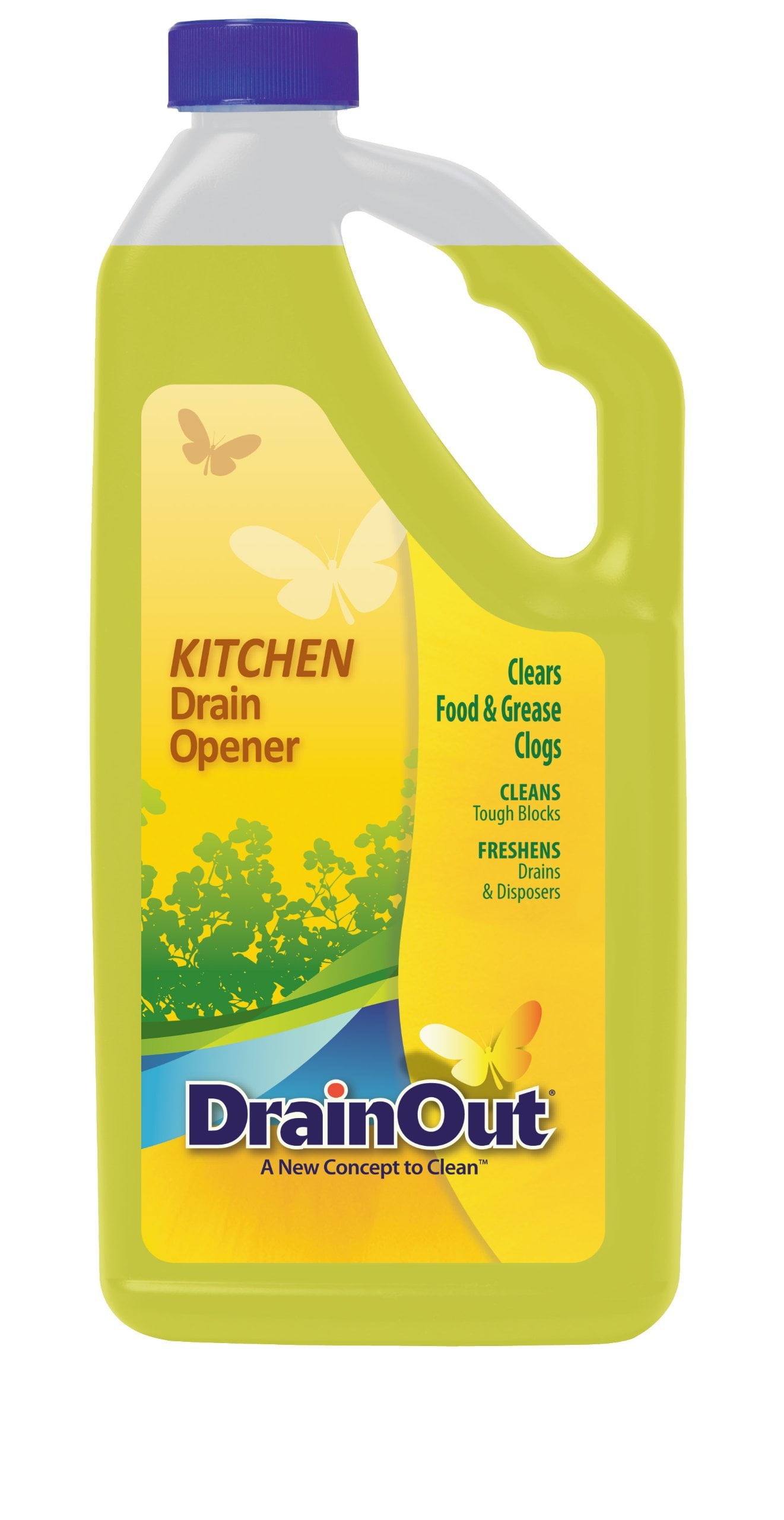Drain OUT Kitchen Drain Opener and Drain Cleaner, Food and Grease ...