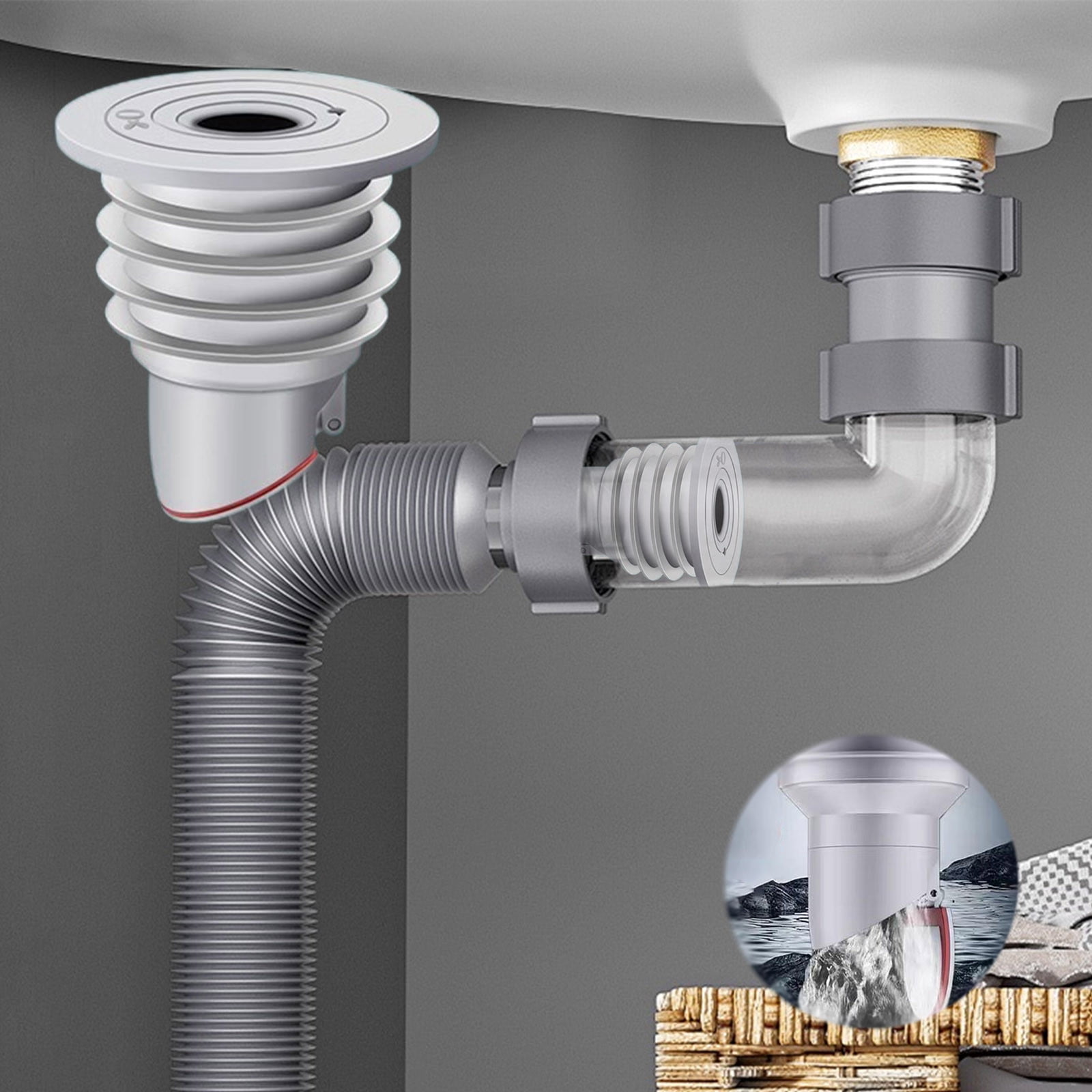 Drain Odor Eliminator, Kitchen Sink Drain Plug, Washing Machine Hose ...