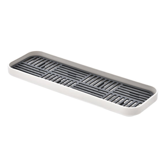 2-Tier Plastic Dish Drainer Rack with Drain Tray, Kitchen Dinnerware ...