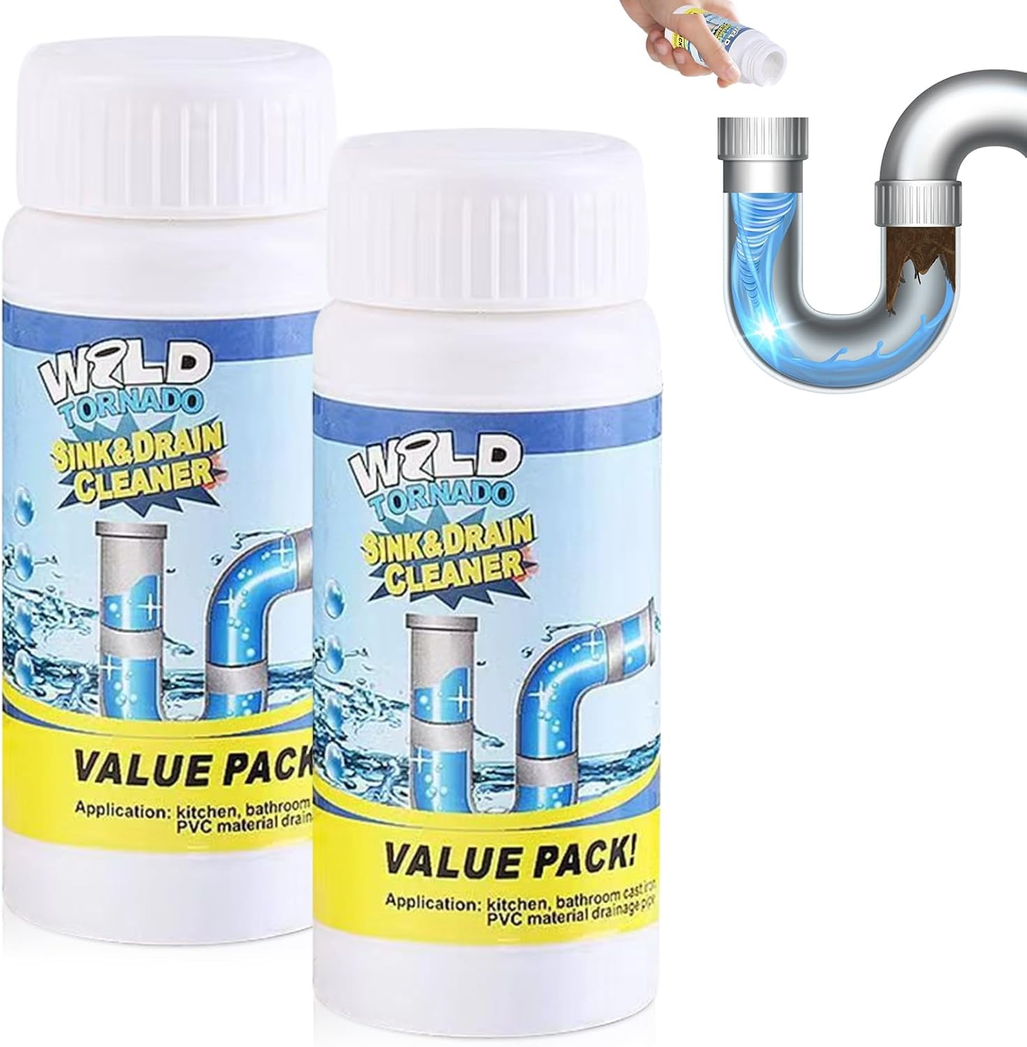 Drain Pipe Cleaner, Powerful Clog Remover Powder for Kitchen Sink ...