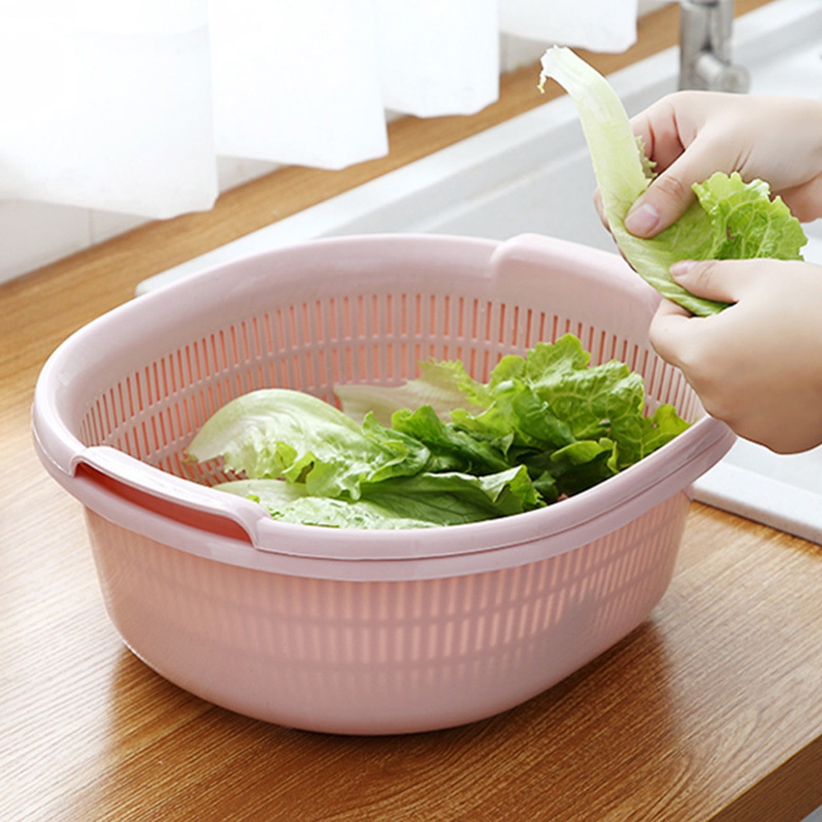 Drain Rack Kitchen Drain Rack Kitchen Double Layer Drain Basket Household Kitchen Wash Basin ...