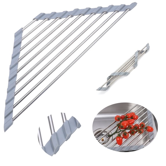 Drain Rack for Kitchen - Triangle Corner Over Dish Drying Rack ...