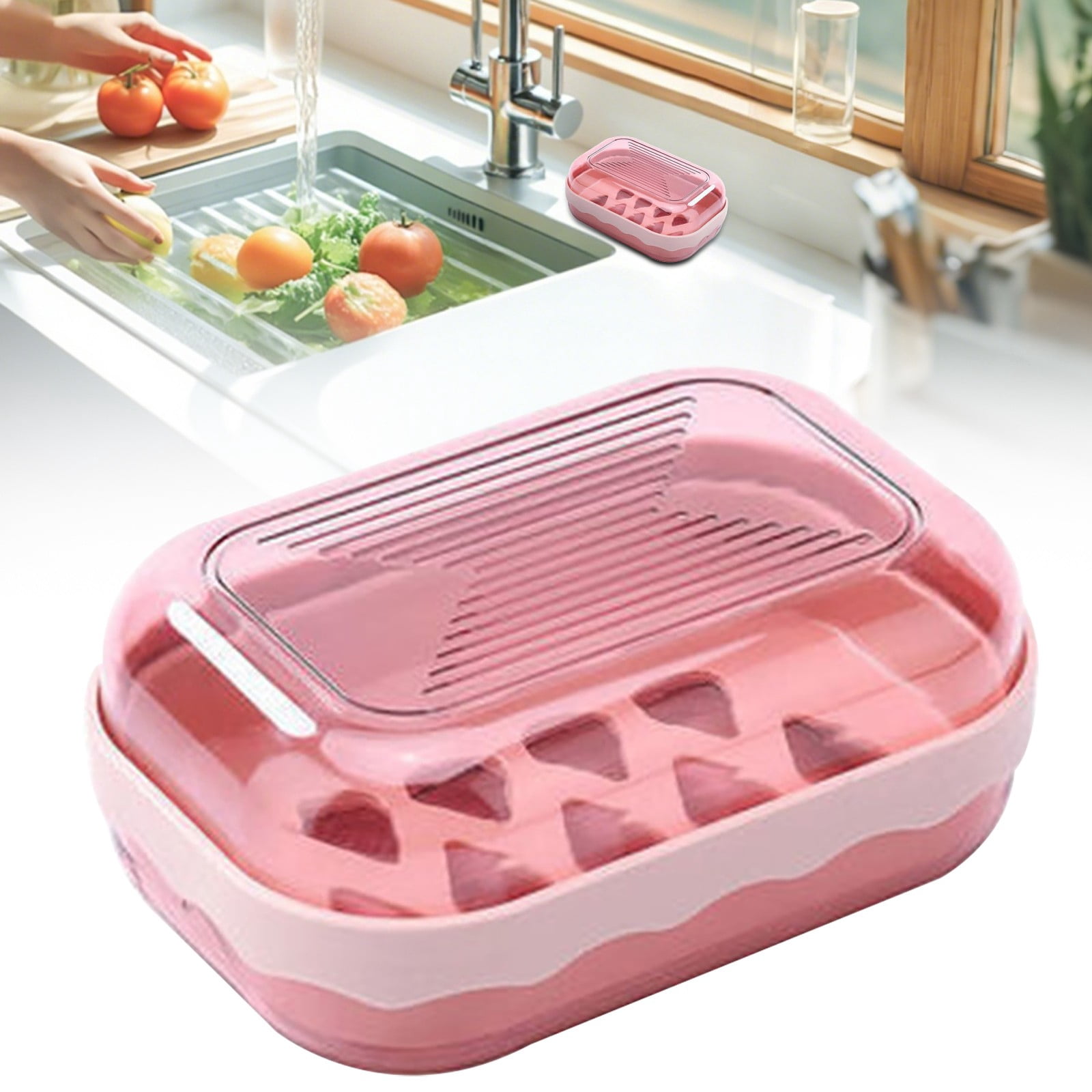Drain Rack,Leakproof Soap Holder Travel Soap Container With Lid Travel ...