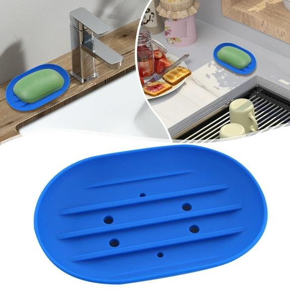 Drain Rack,Silicone Drip Catching Soap Dish Soap Box Dishcloth Drip ...