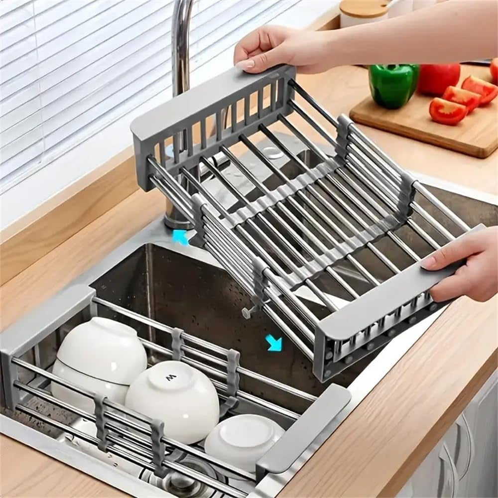 Drain Rack, Telescopic Draining Basket, Kitchen Basket, Restaurant Dish ...