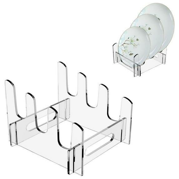 Drain Rack Thick Transparent Acrylic Food Tray Rack Multi-layer Bowl ...