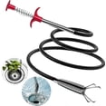 Drain Snake 116 Inch Flexible Claw Grabber Tool with 4 Claws Bendable ...