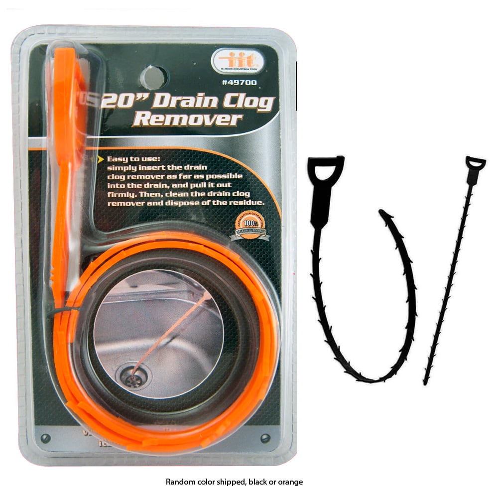 Drain Snake Clog Remover 20" Sink Slow Fixe Hair Clear Tool Removal ...
