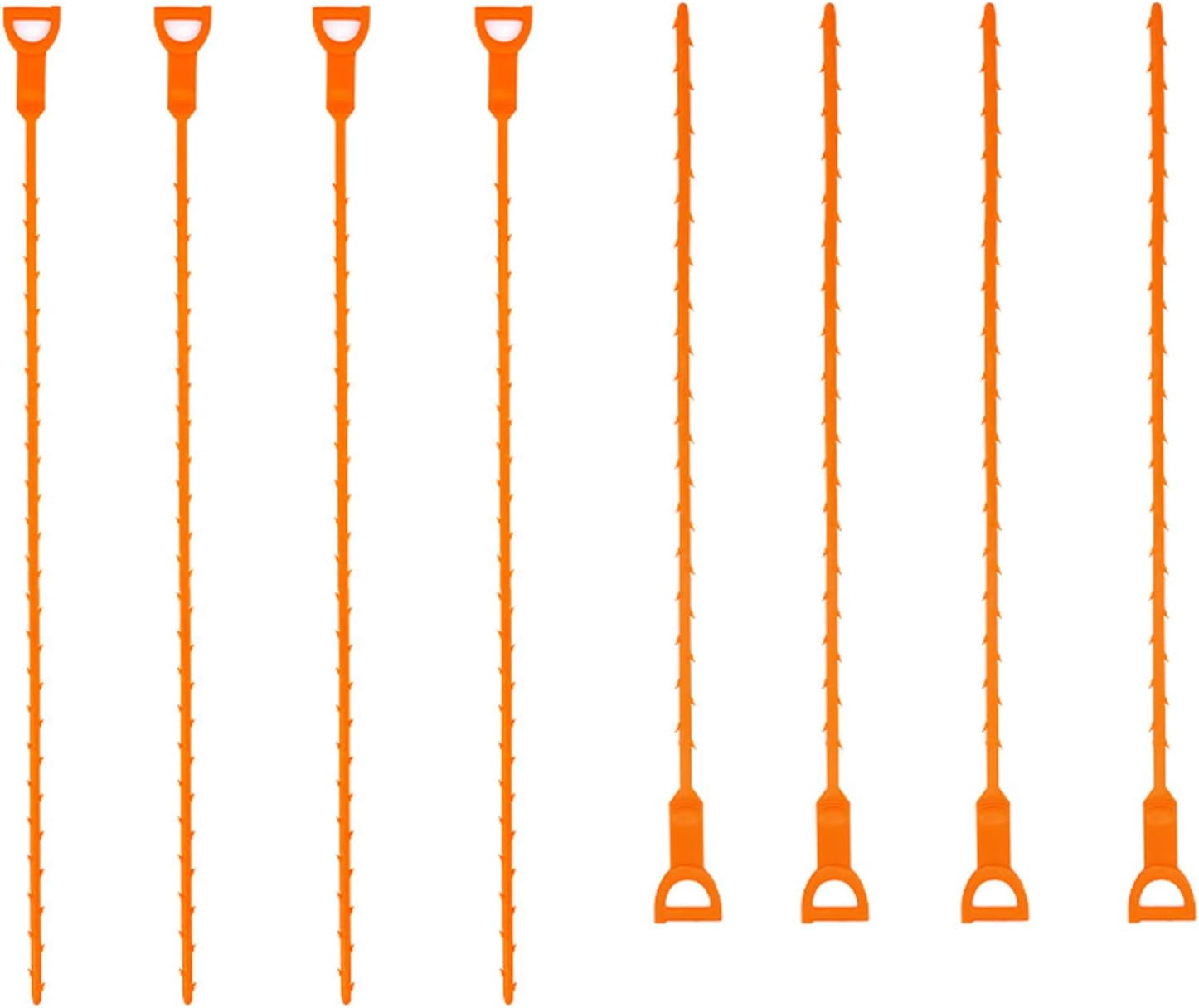 Drain Snake Clog Remover 8 PCS Drain Auger Hair Catcher, Unclog Sewer ...